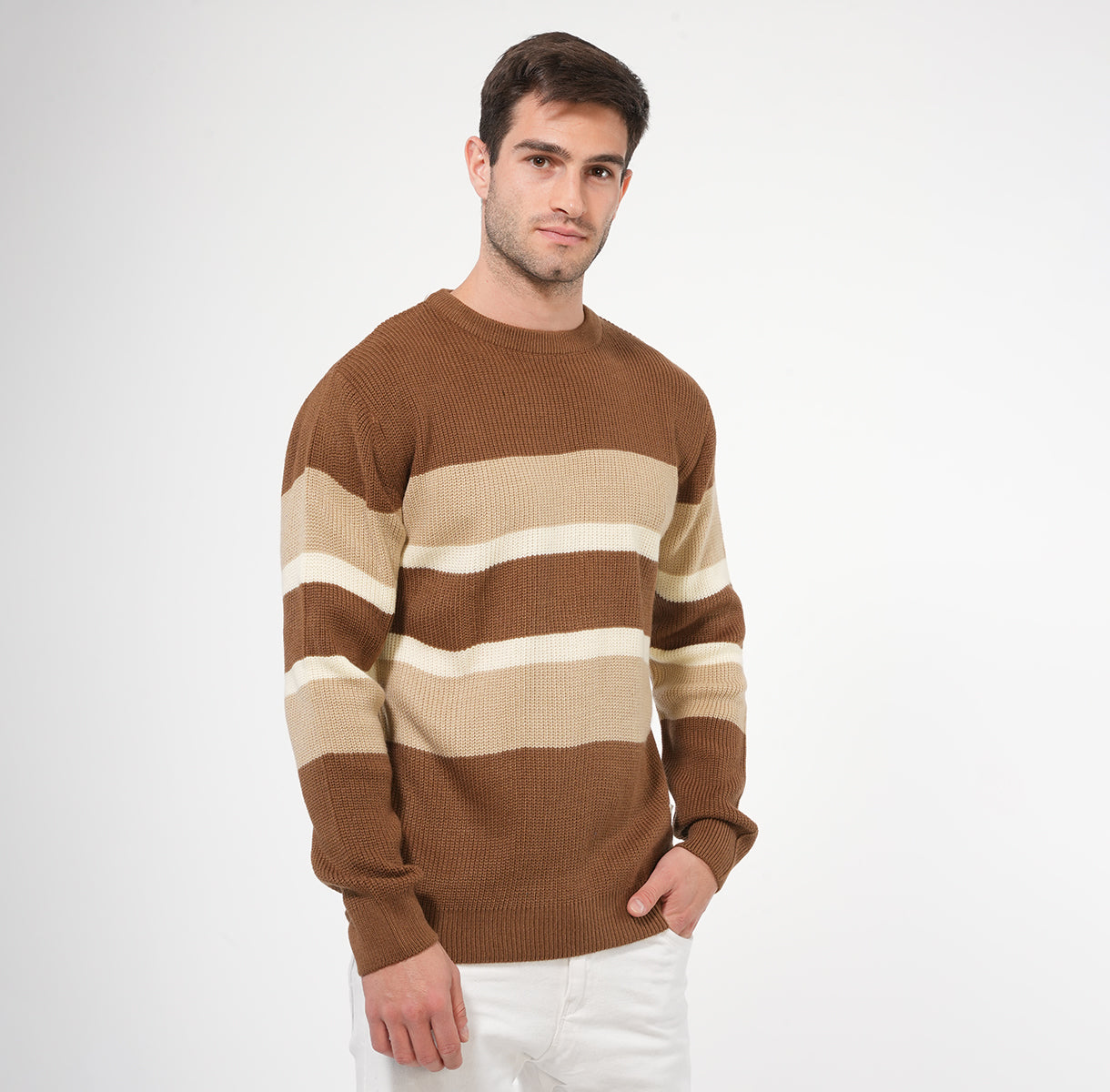 FULL SLEEVES FLAT KNIT SWEATER