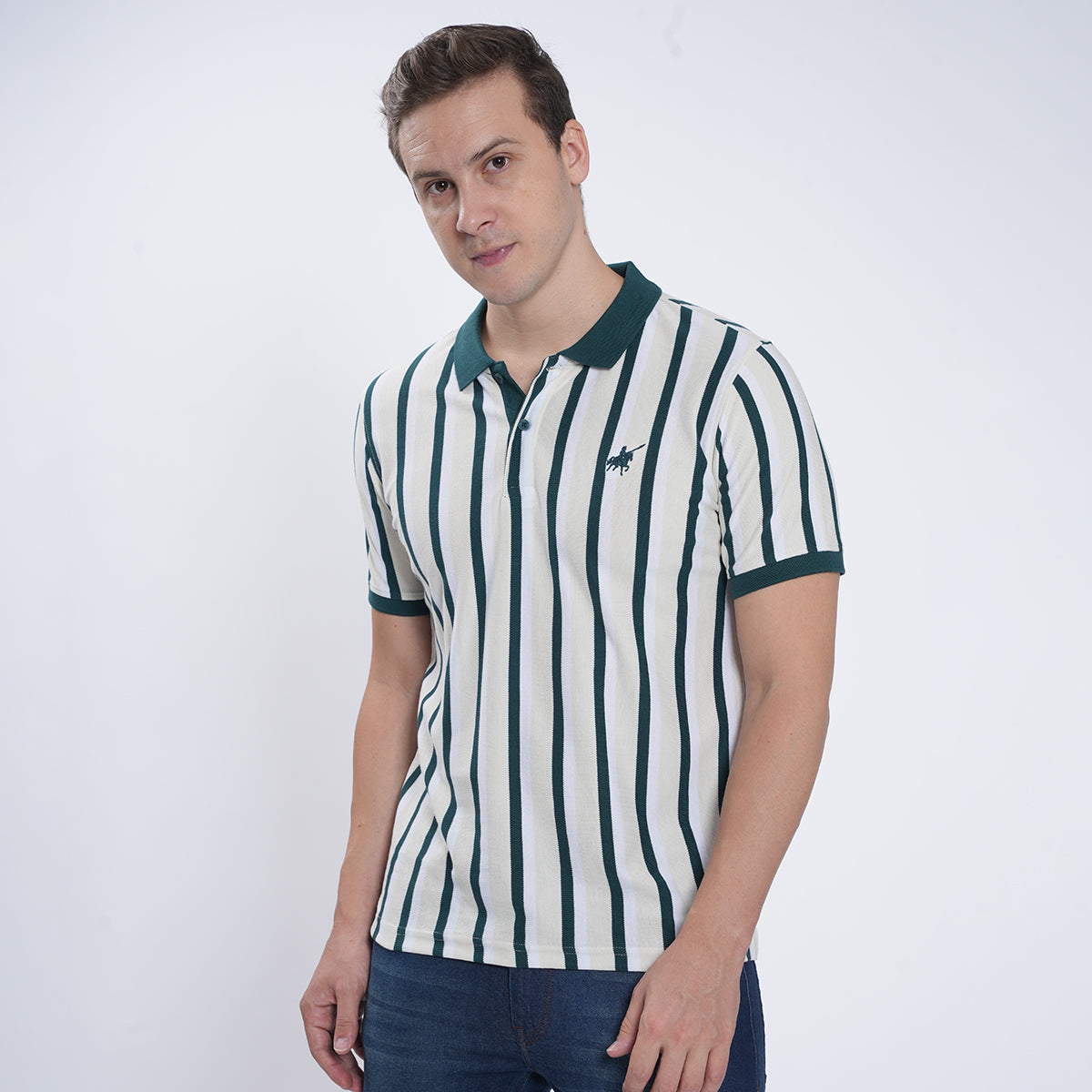 SLIM FIT STRIPER POLO SHIRT